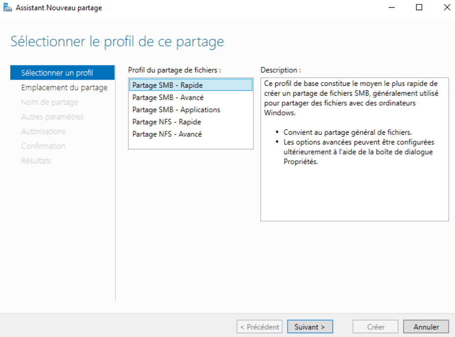 Comment partager de fichiers SMB et NFS sous Windows Server 2016 ...
